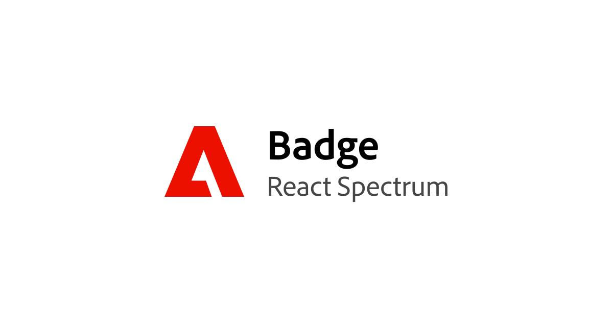 Badge | React Spectrum