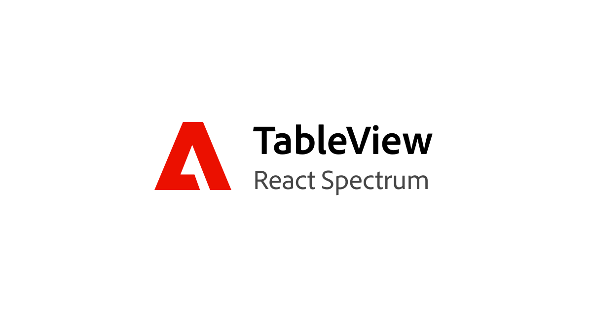 TableView | React Spectrum